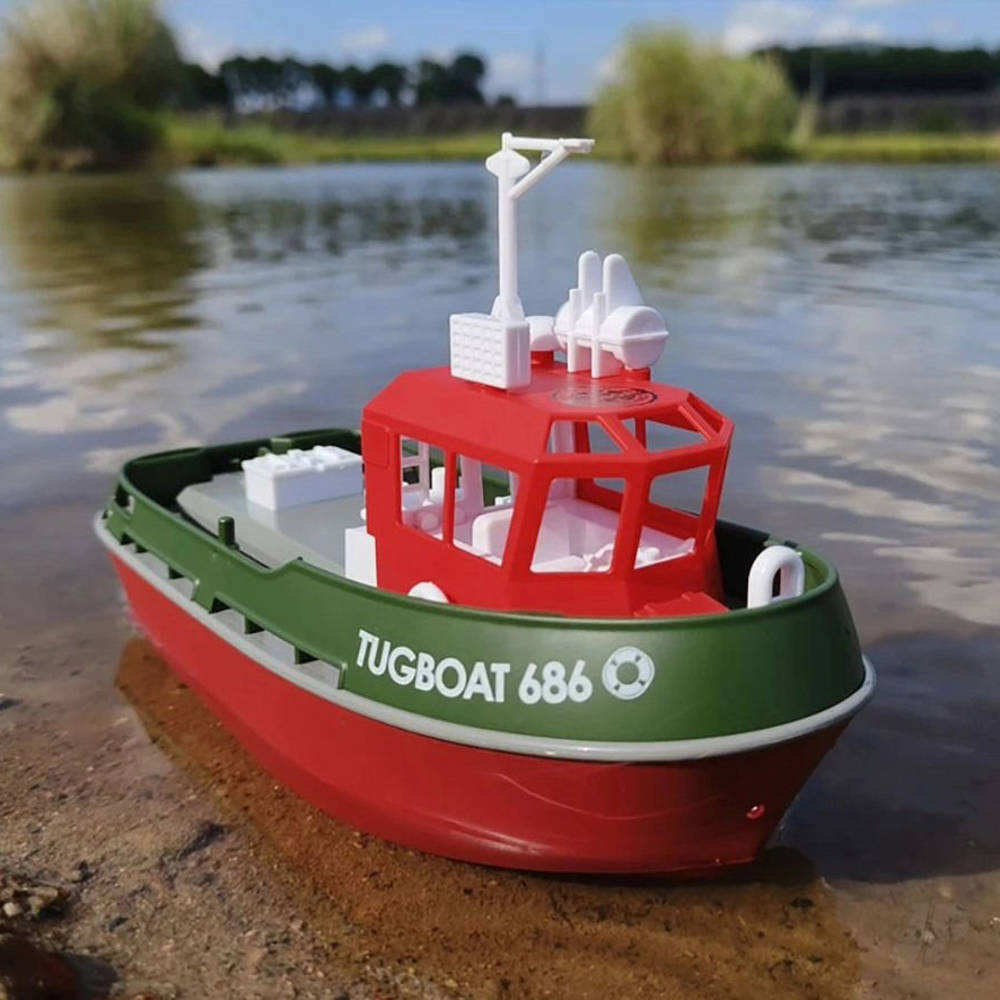 Henglong 1:72 Mini Tugboat, RTR, Green (230mm) | Boats - JPerkins.com