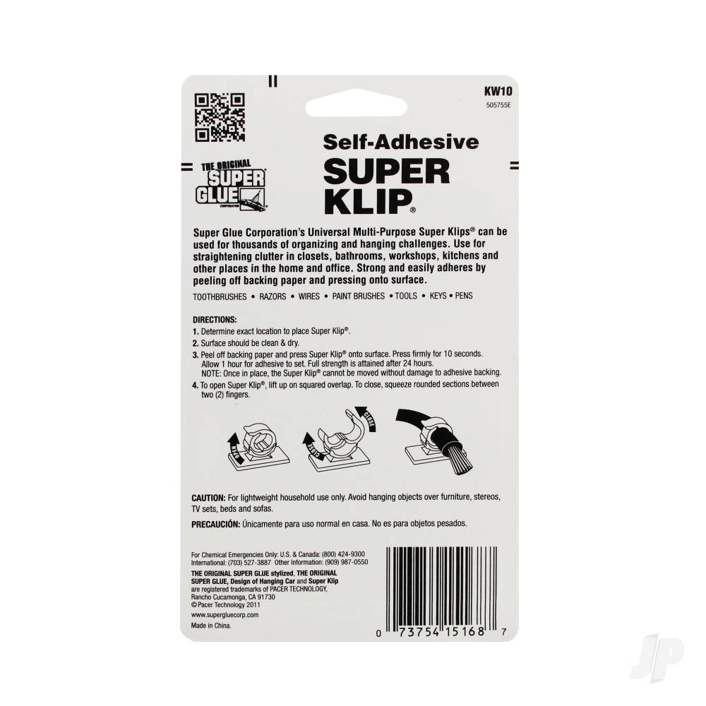 Super Glue Self Adhesive Super Klip (10/pkg) | Workbench - JPerkins.com