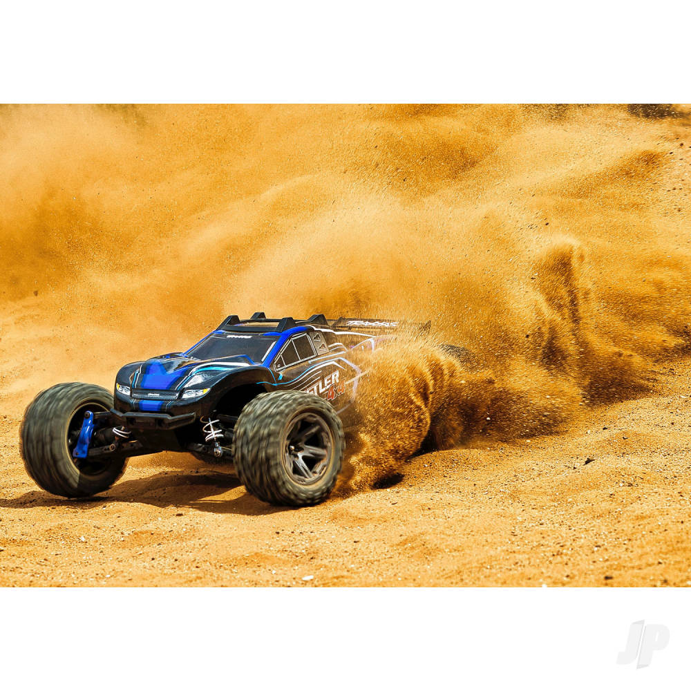 Traxxas Rustler 4X4 BL-2S 1:10 4WD RTR Stadium Truck, Blue (+ TQ 2-ch ...