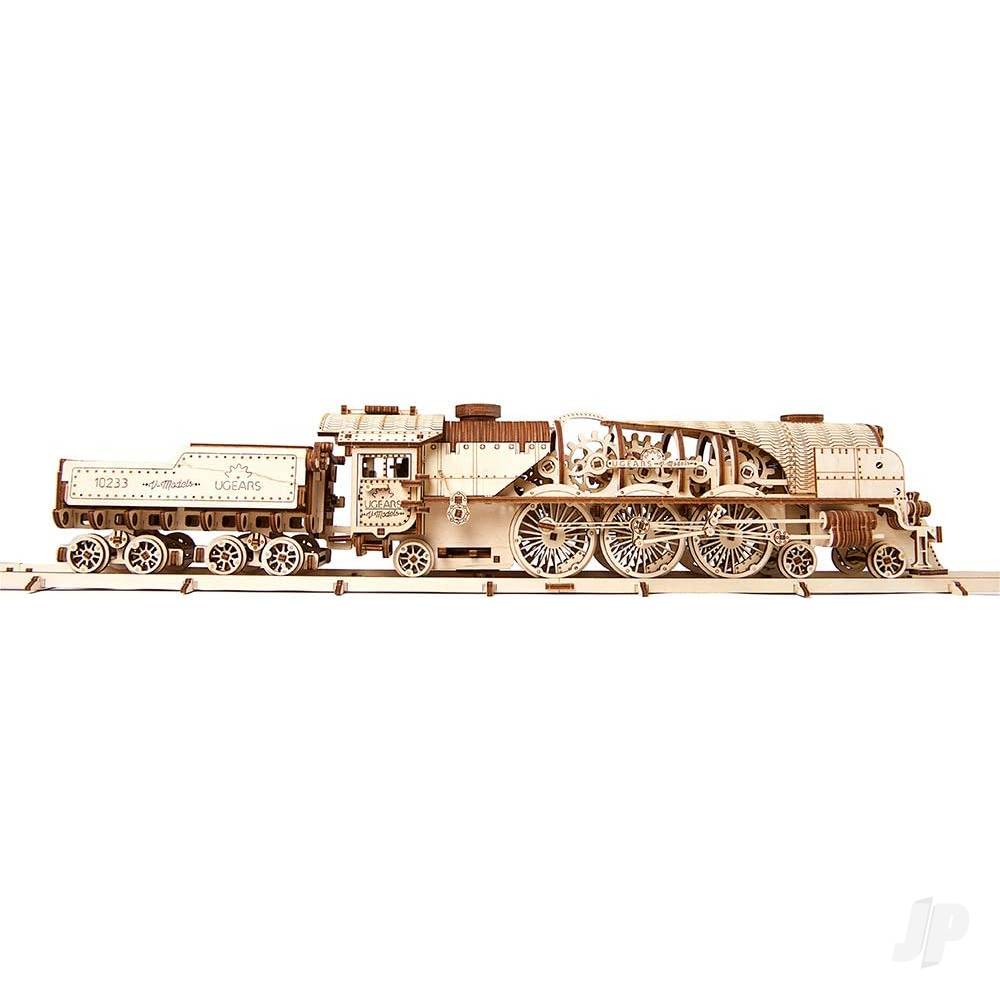 UGears V-Express Steam Train With Tender | Classic - JPerkins.com