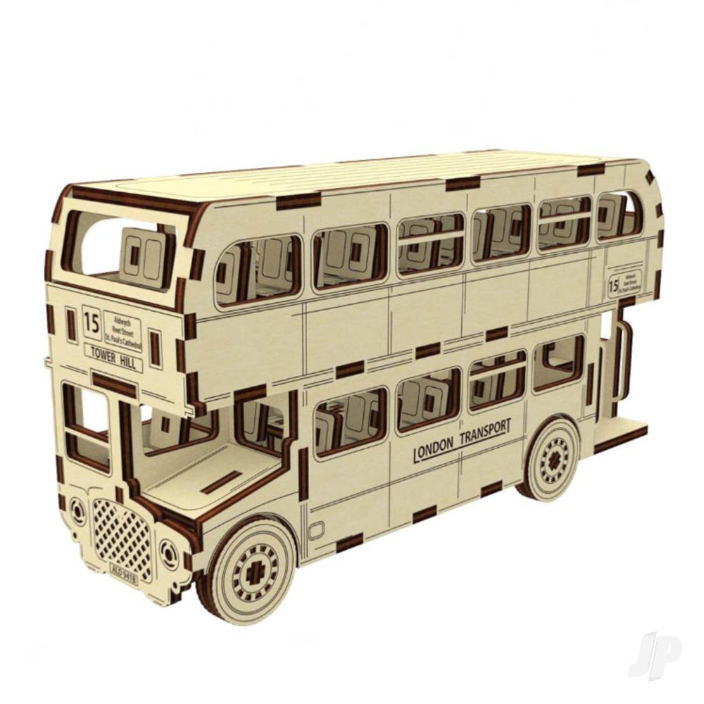 DPR London Bus Wooden Assembly Kit | Static Models - JPerkins.com