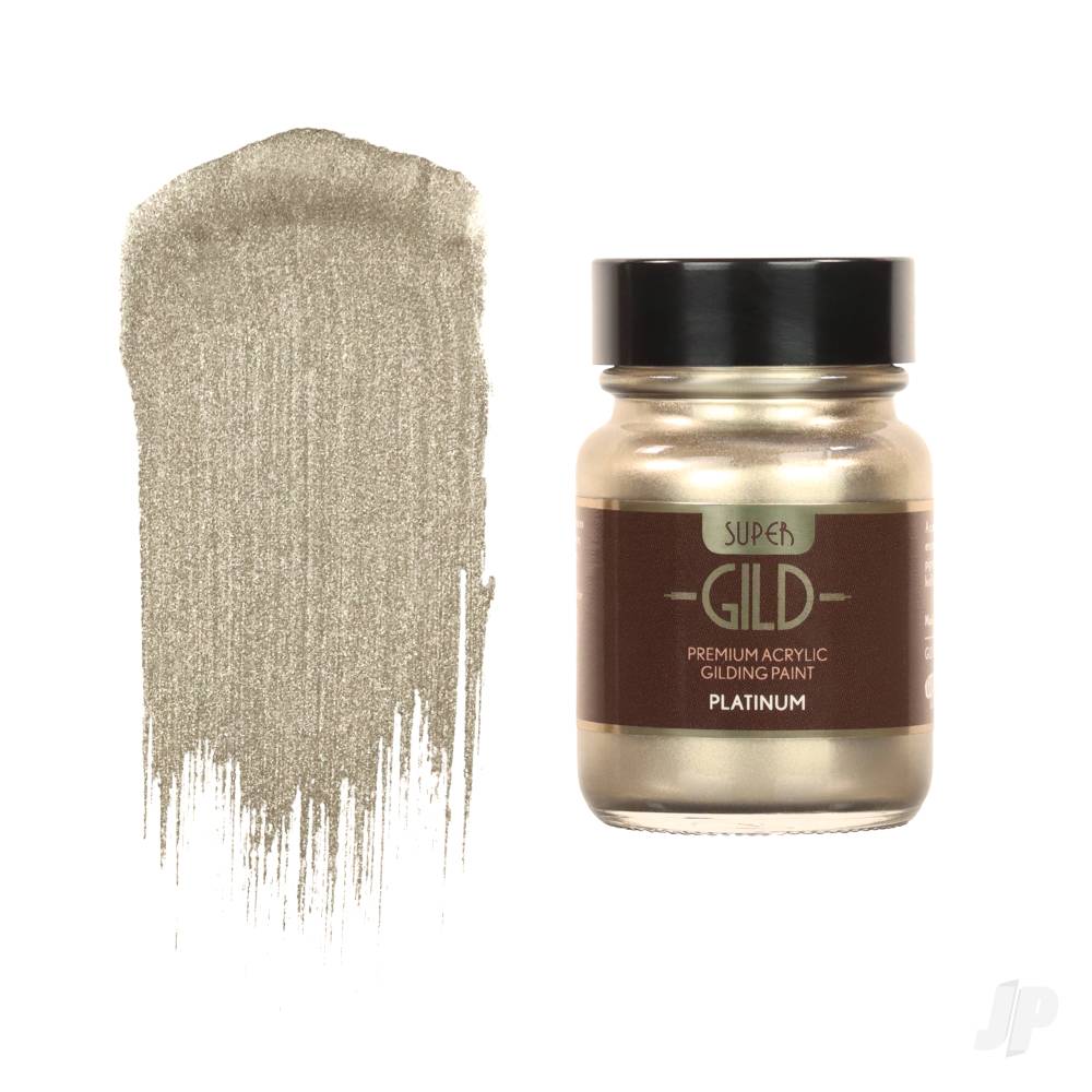 Guild Lane Super GILD Acrylic Gilding Enamel Paint, Platinum (30ml ...