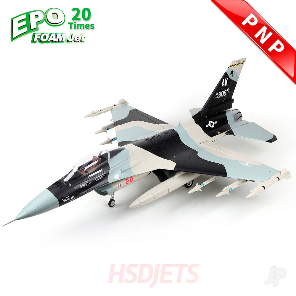 F-16 6kg Turbine Foam Jet, Alaska Snow Camo (PNP, no turbine) — J Perkins
