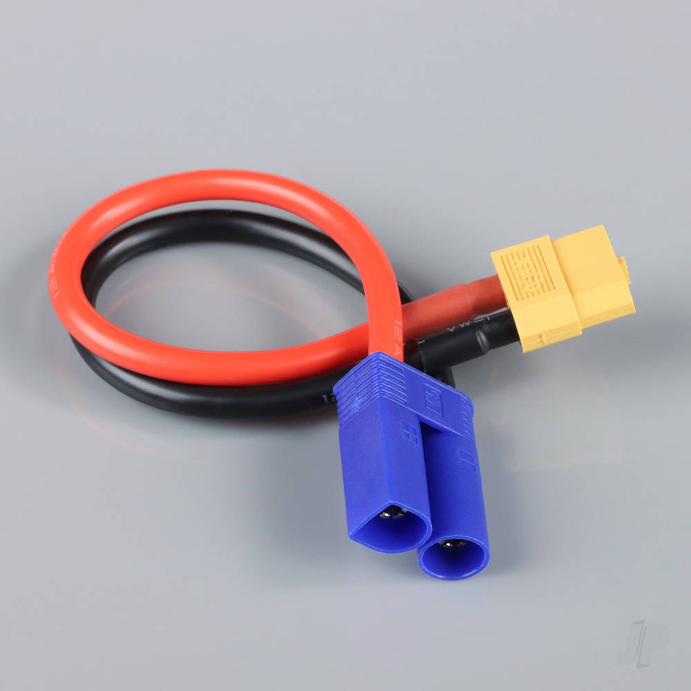Radient Charge Lead, XT60 to EC5 Male, 12AWG, 150mm | Leads & Switches - JPerkins.com
