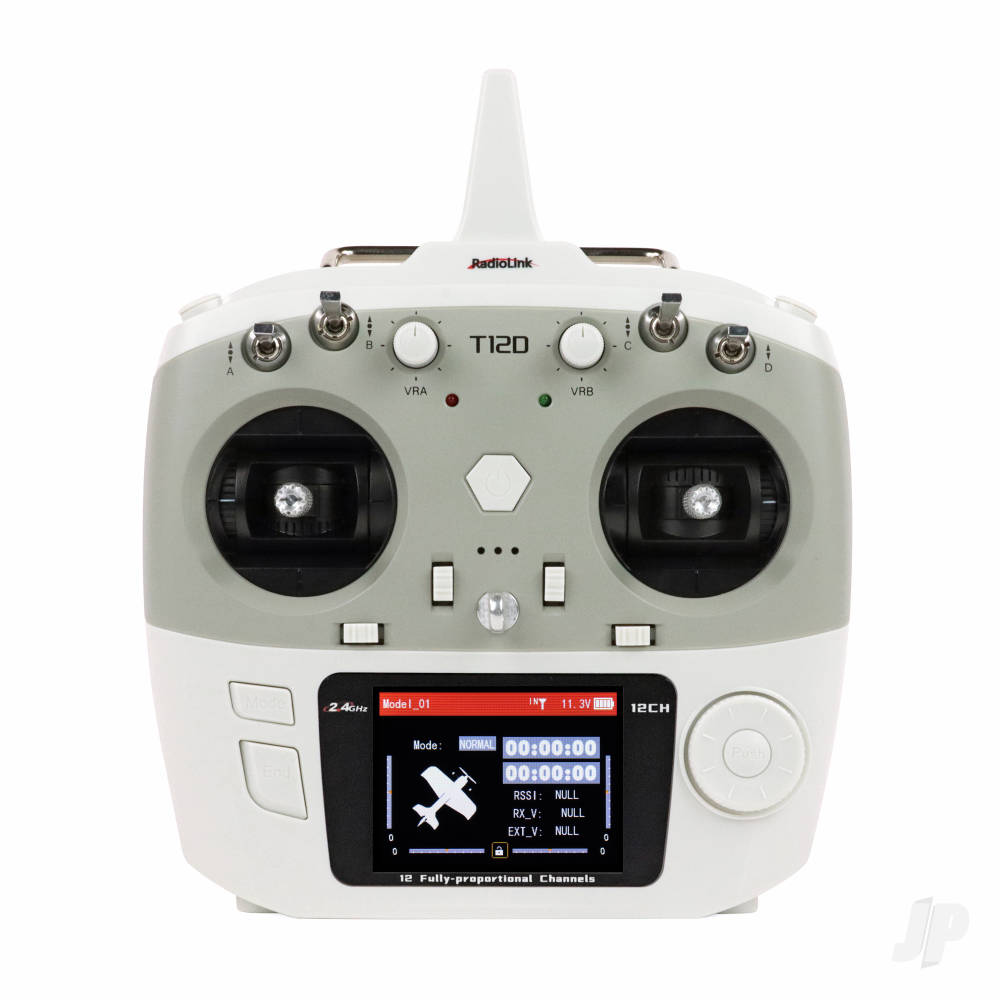 RadioLink T12D 2.4GHz 12-Channel Transmitter with R12F Receiver (Mode 2 ...
