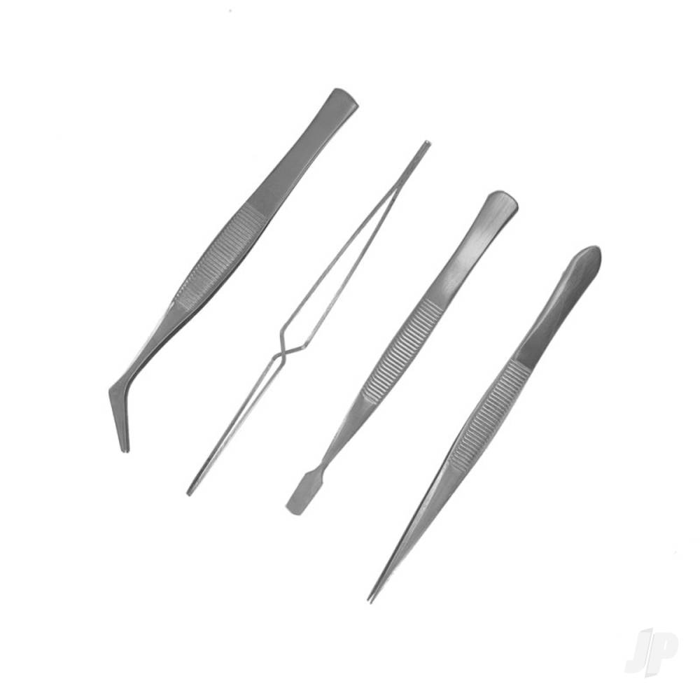 Modelcraft 4-Piece Stainless Steel Tweezers Set (PTW5000) | Workbench ...