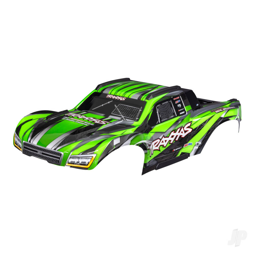 Traxxas Body, Maxx Slash, Green (painted)/ decal sheet (assembled with ...