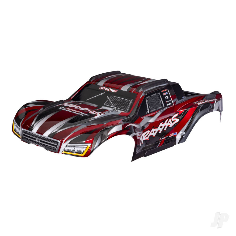 Traxxas Body, Maxx Slash, Red (painted)/ decal sheet (assembled with ...