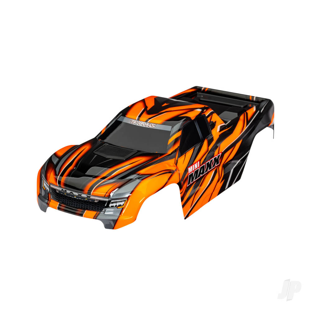 Traxxas Body, Mini Maxx, Orange (painted, decals applied) | Accessories ...