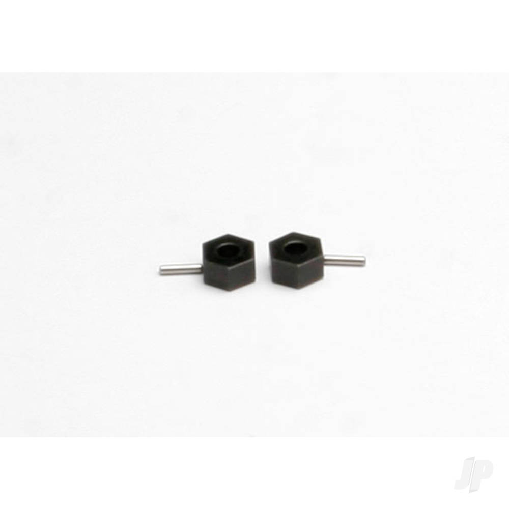 Traxxas Wheel Hubs, hex (tall offset, 14x7.5mm) (2 pcs) / axle pins (2 ...