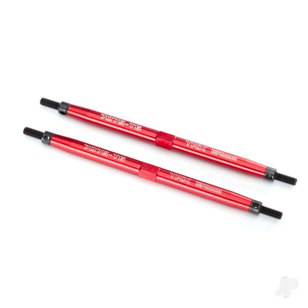 Traxxas Toe links, Maxx (Tubes Red-anodised, 7075-T6 aluminium ...