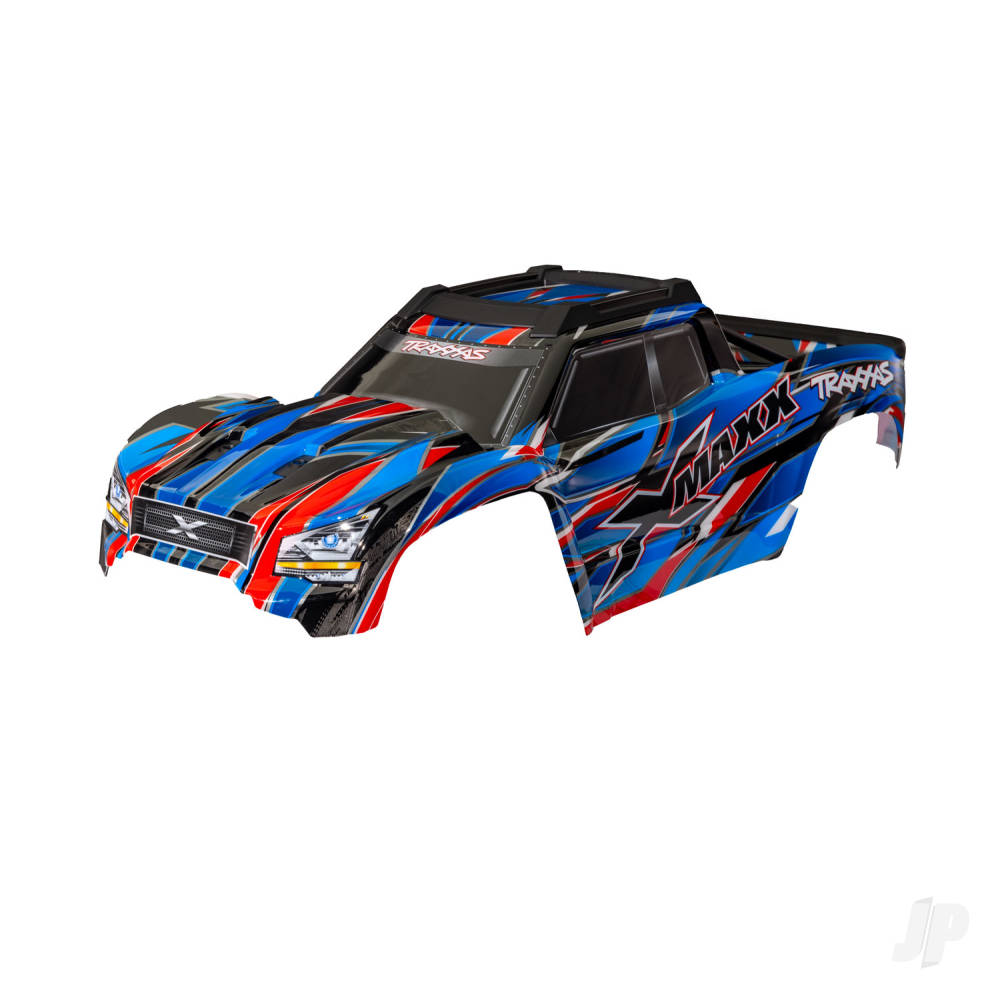 Traxxas Body, X-Maxx, Blue (painted, decals applied) (assembled with ...