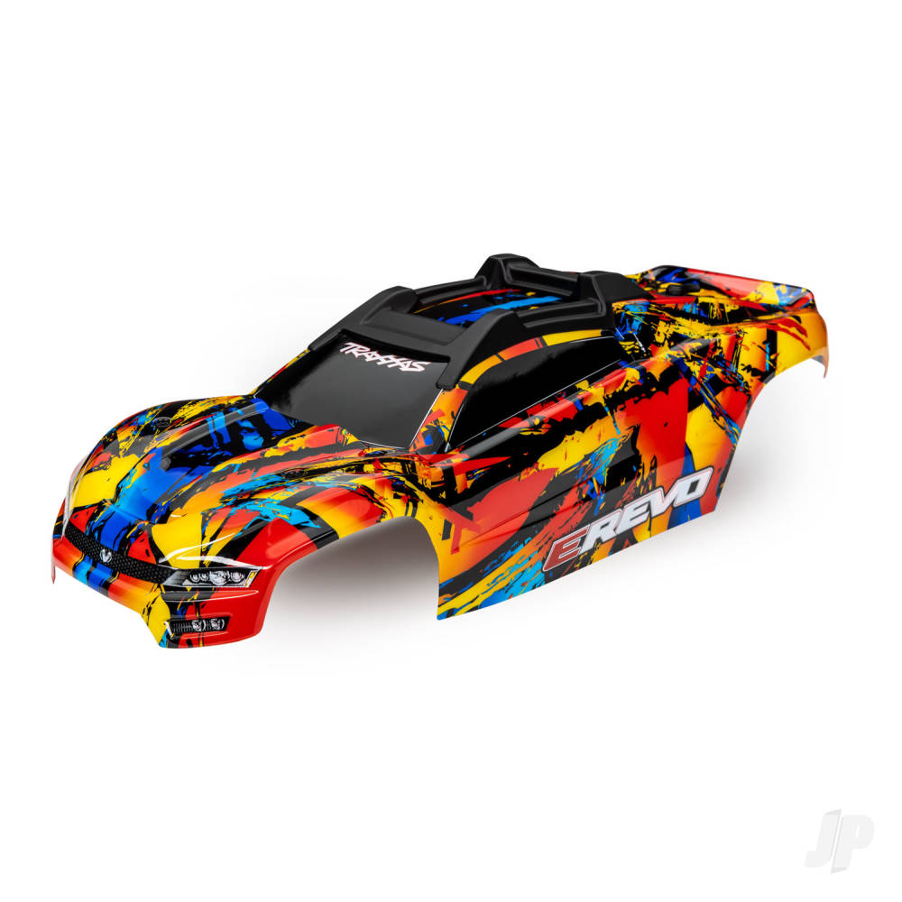 Traxxas Body, E-Revo, Solar Flare (painted, decals applied) (assembled ...