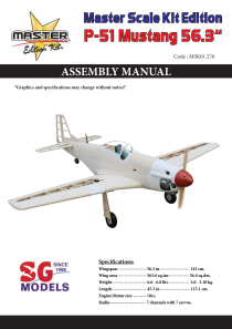 Seagull P-51 Mustang Master Scale Kit 10-15cc 1 43m Span 56 3in